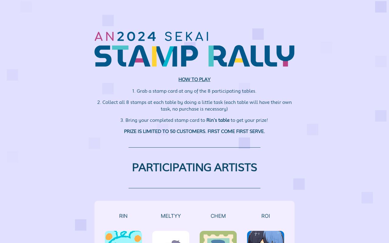 AN2024 Sekai Stamp Rally